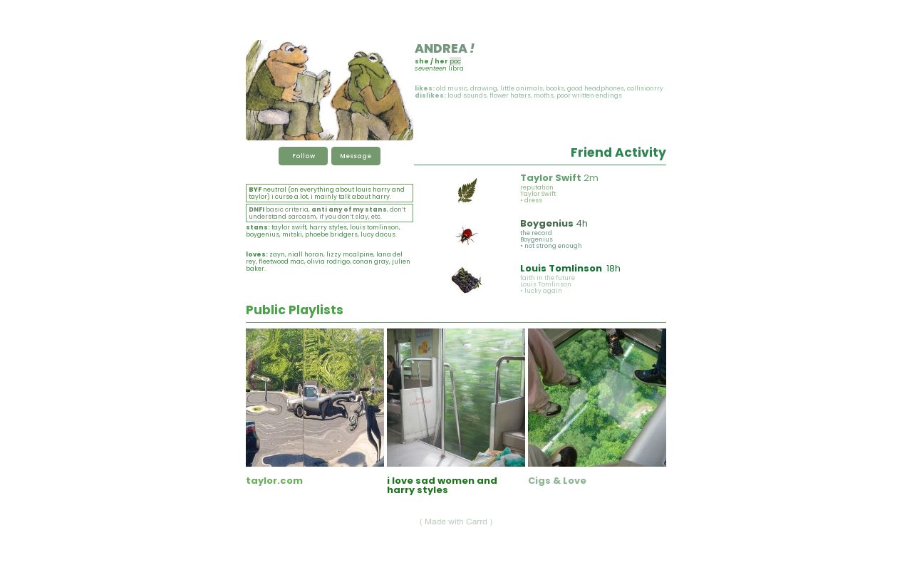 andrea’s carrd